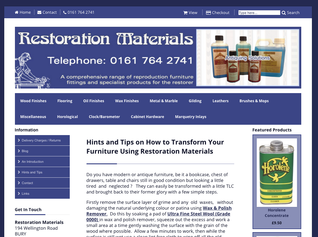 Restoration Materials – Content by Carmina